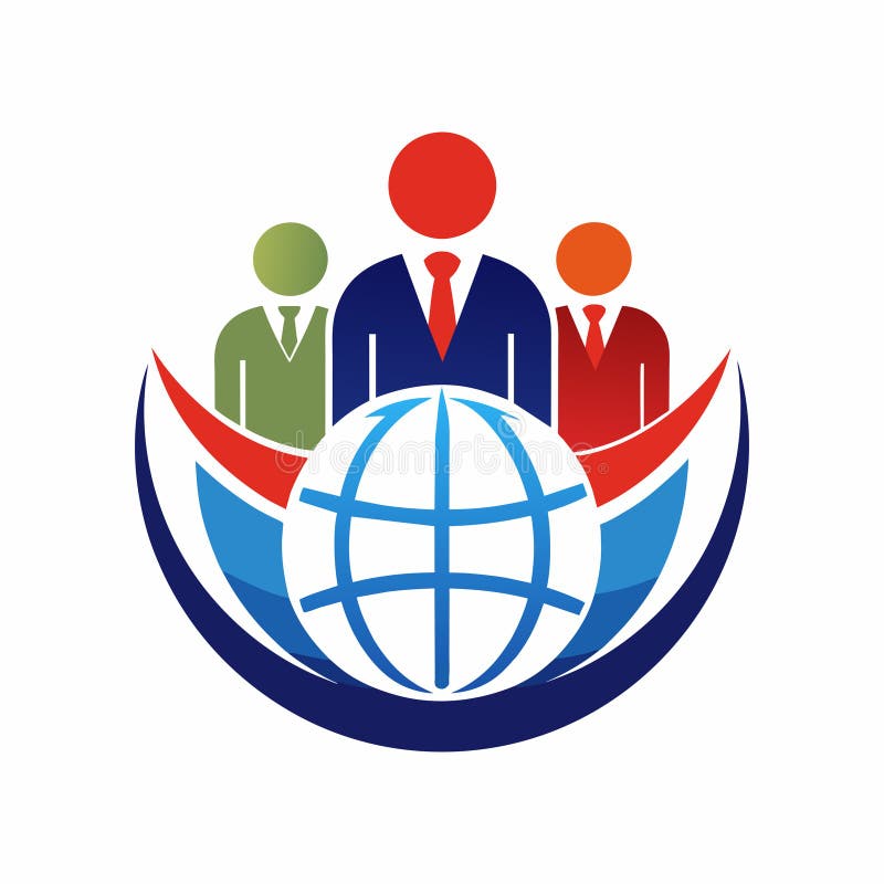 A Diverse Group of Individuals Encircle a Rotating Globe, Representing ...