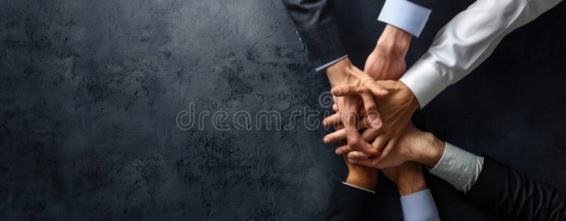 A Group of People Join Hands in a Circular Formation Stock Photo ...
