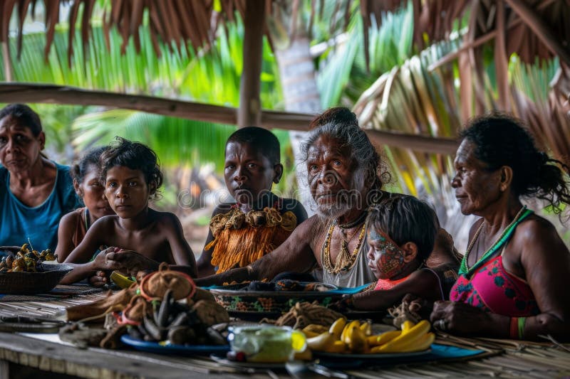 Gathering of Souls Sharing Wisdom Stock Illustration - Illustration of ...