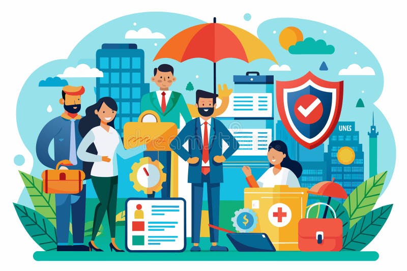 Group Employees Protection Stock Illustrations – 418 Group Employees ...