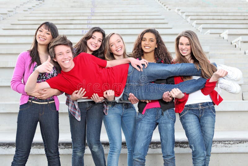 1,076 Group Teenagers Mixed Race Stock Photos - Free & Royalty-Free ...