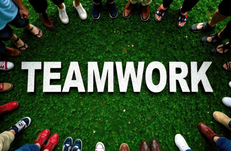 Diverse Group Members Gather Outdoors, Standing in a Circle Around a ...