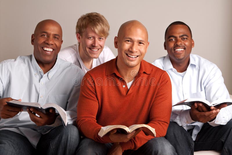 Diverse Group of Men Studying Together. Stock Photo - Image of ...