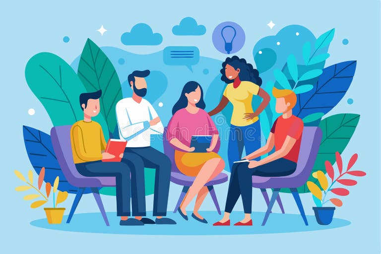 Diverse Group Therapy Session Stock Illustrations – 166 Diverse Group Therapy Session Stock ...