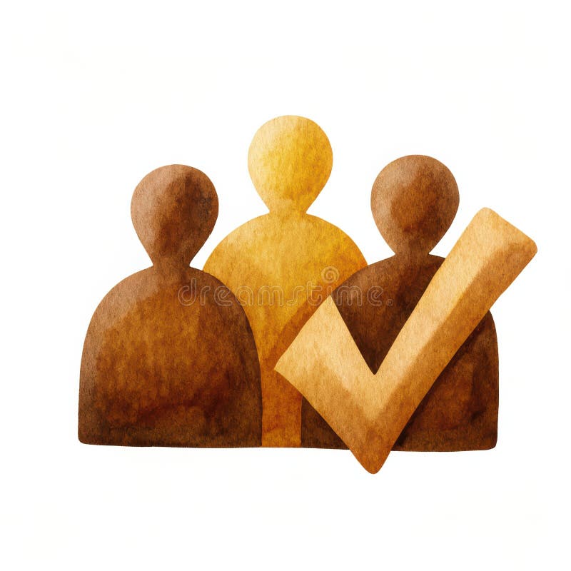 Diverse Group of People with Check Mark Symbol Representing ...
