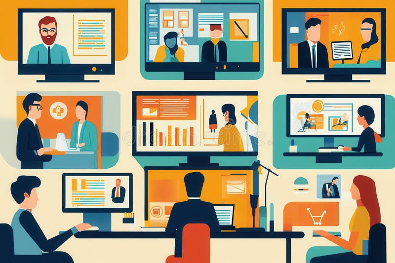 A Diverse Group of People Engage in Collaboration in a Modern Workspace ...