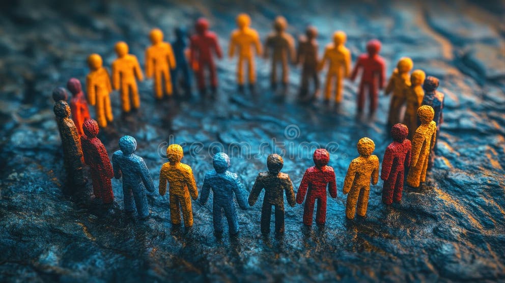 Diverse Group of People Engaged in a Collaborative Activity while ...