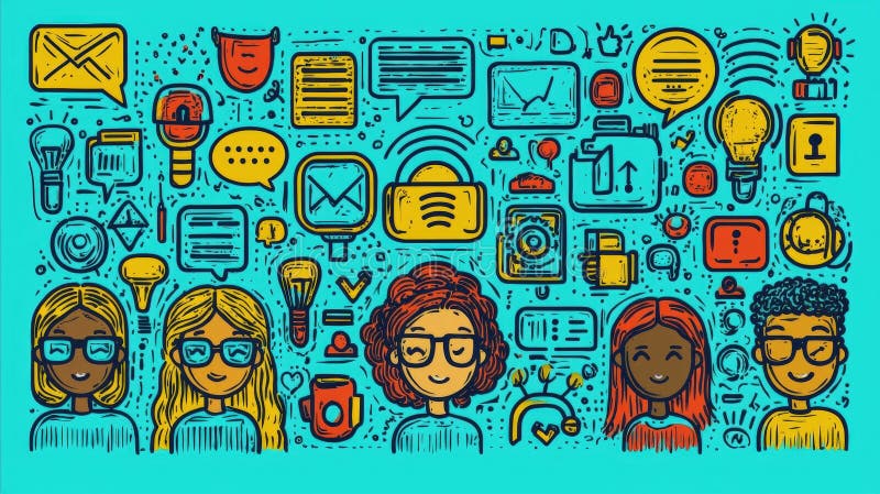 Diverse Group of People Engaging in Communication and Digital ...