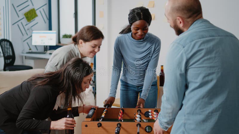 Diverse Group of People Enjoying Fun Activity after Work Stock Photo ...