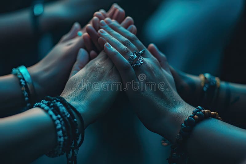 A Circle of People Joining Hands Together, Showing Unity and ...