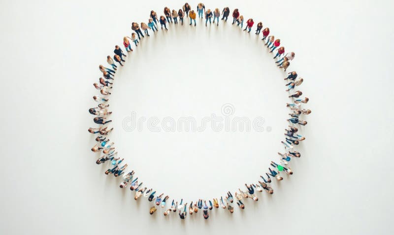 Diverse Group of People Forming a Circle, Showcasing Unity and ...
