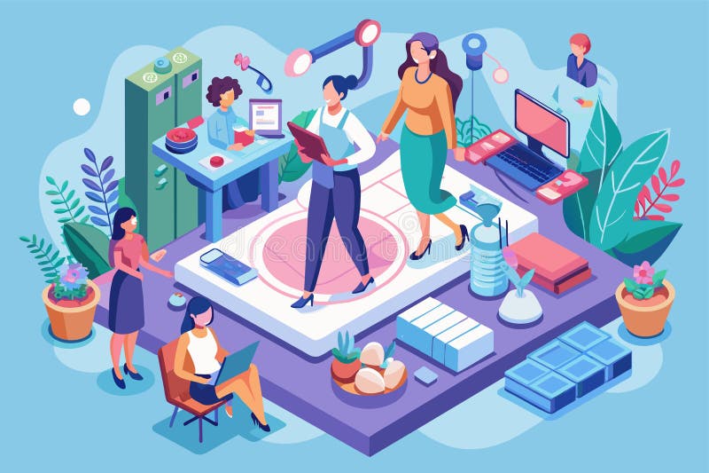 A Diverse Group of People Gathered Around a Computer Screen, Discussing ...