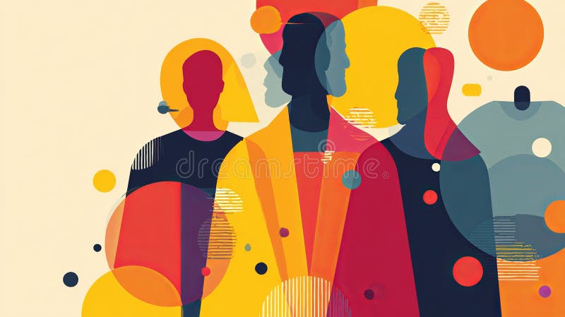 Diverse Group of People Holding Colorful Shapes Stock Image - Image of ...
