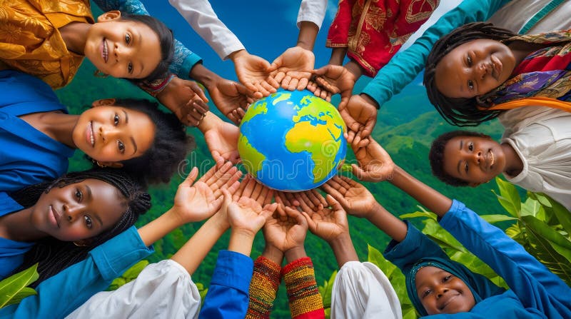 Diverse Group of People Holding Hands in Unity Outdoors ...
