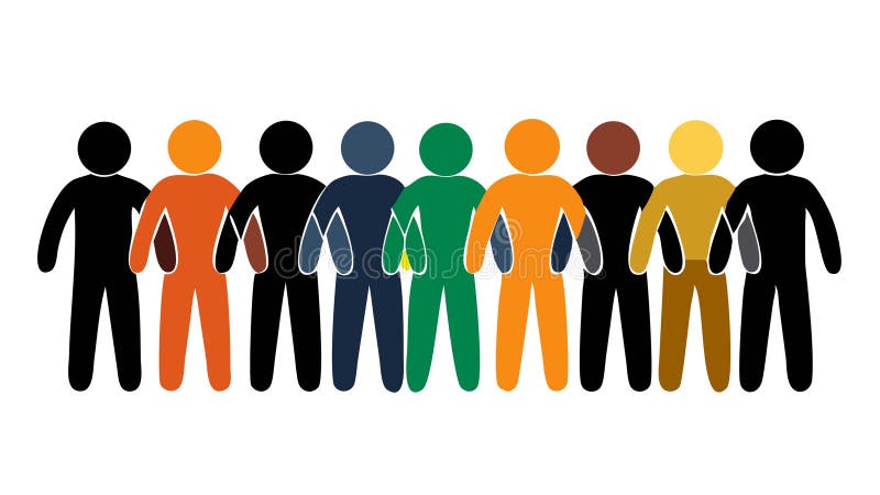 Diverse Group of People Icon for Community Diversity, Vector Design ...