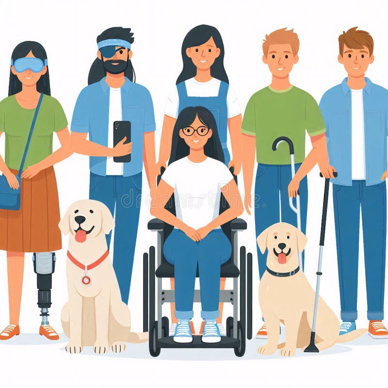 A Diverse Group of People, Including Individuals with Various ...