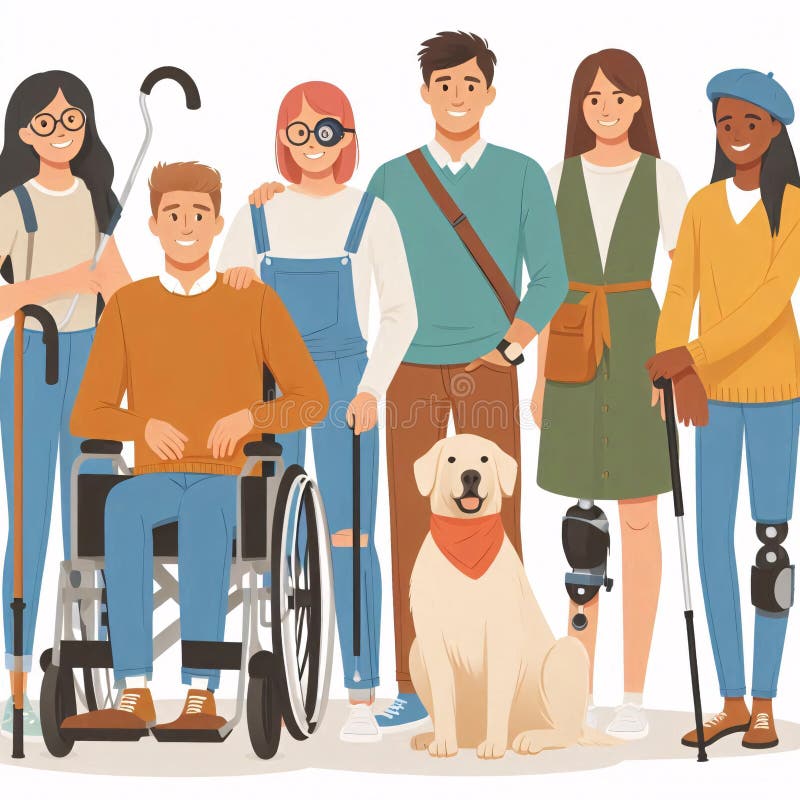 A Diverse Group of People, Including Individuals with Various ...