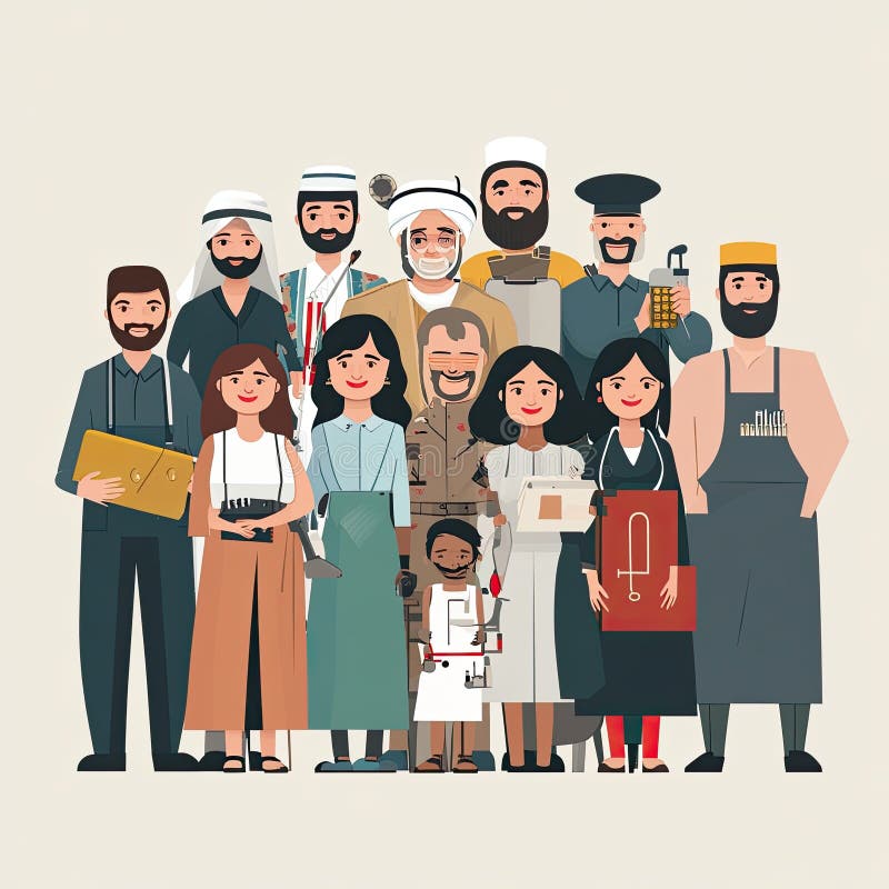 Diverse Group of People, Multicultural Community, Unity Stock ...