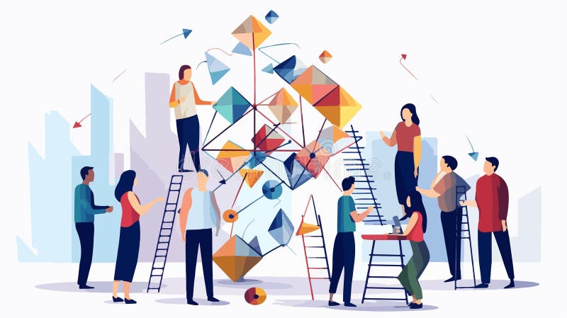 Diverse Group of People Participate in Team-building Activities Stock ...