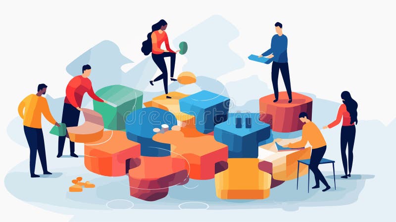 Diverse Group of People Participate in Team-building Activities Stock ...