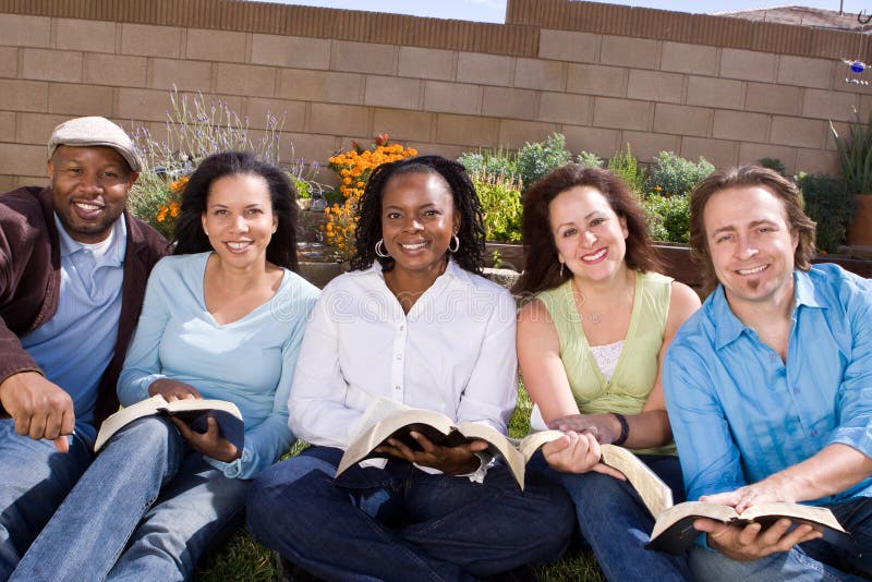 Diverse Group of People Reading and Studying. Stock Image - Image of ...