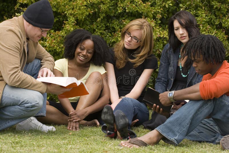 Diverse Group of People Reading and Studying. Stock Image - Image of ...