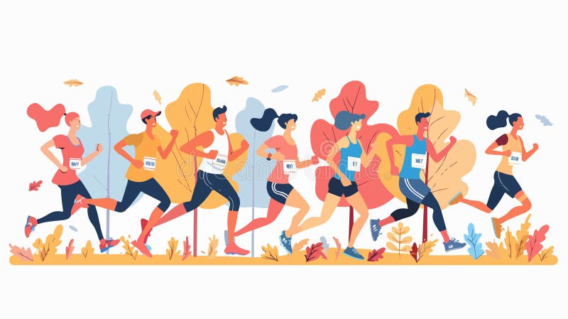 Diverse Group of People Running in Park - Active Lifestyle Image Stock ...