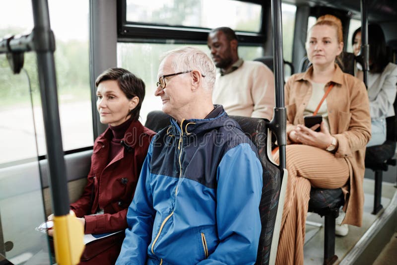 Group of People on Bus stock image. Image of business - 232402667