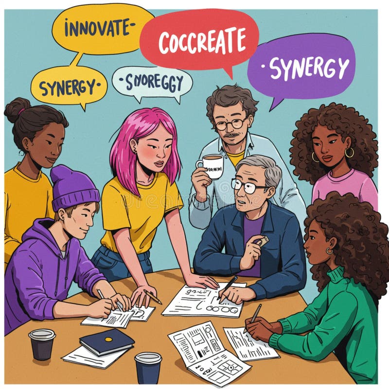 A Diverse Group of People Sits Around a Table, Engaged in Discussion ...