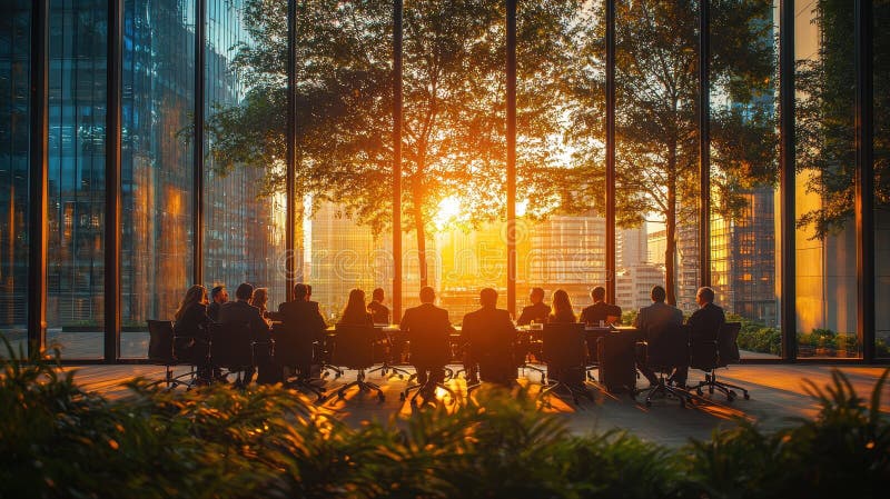 Diverse Group of People Sitting Around a Table Engaged in Conversation ...
