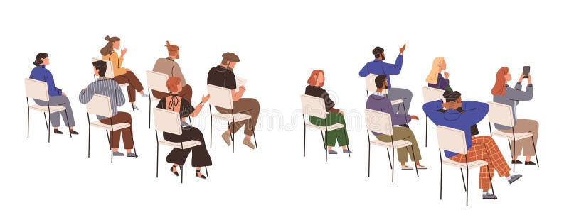 Diverse Group Participating in a Meeting or Seminar Stock Vector ...