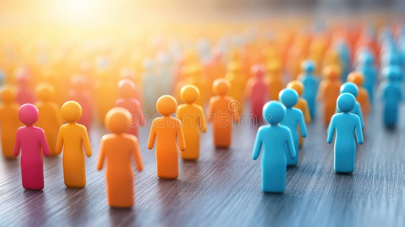 Diverse Group of People Standing Together in Row, Unity, Community, and ...