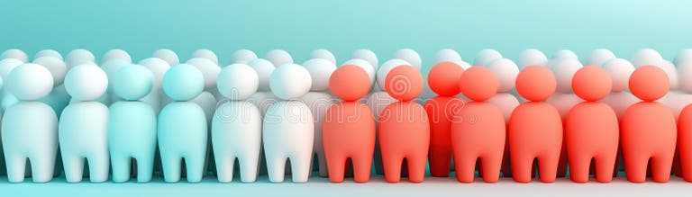 Diverse Group of People Standing Together in a Row, Visual ...