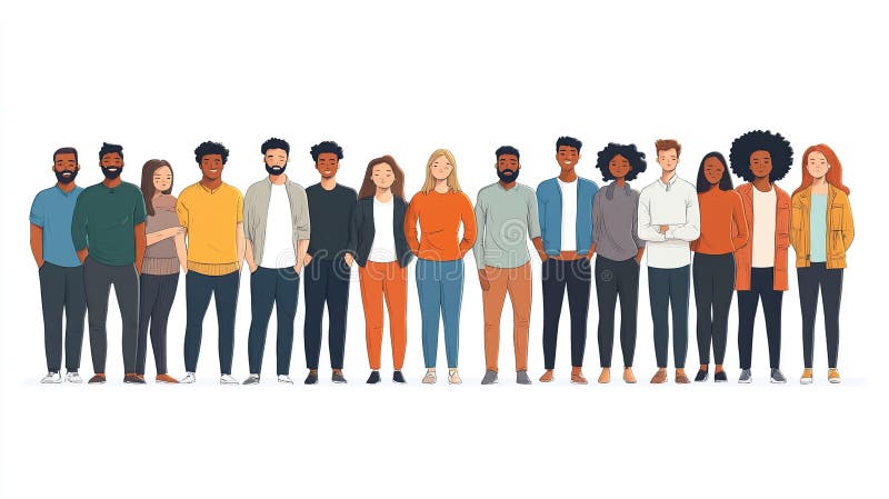 Diverse Group of People Standing Together, Showcasing Unity and ...