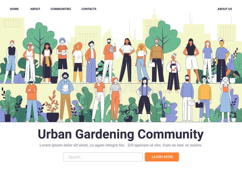 Community Gardening Vector Stock Illustrations 2 046 Community