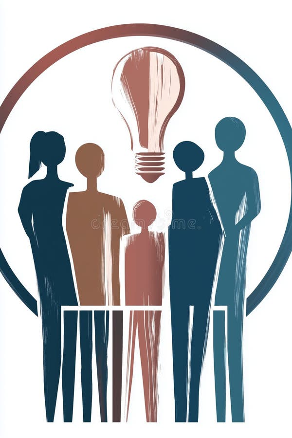 Diverse Group of People Symbolizing Teamwork and Innovation with a ...