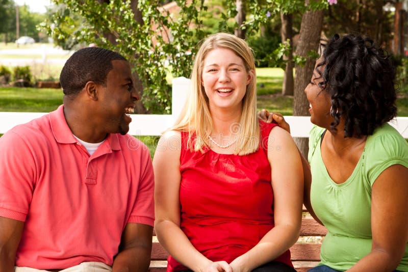 Diverse Group of People Talking and Laughing. Stock Photo - Image of ...
