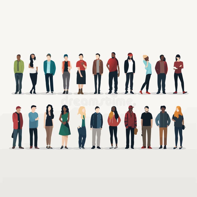 Diverse Group of People Vector Flat Isolated Illustration Stock Vector ...