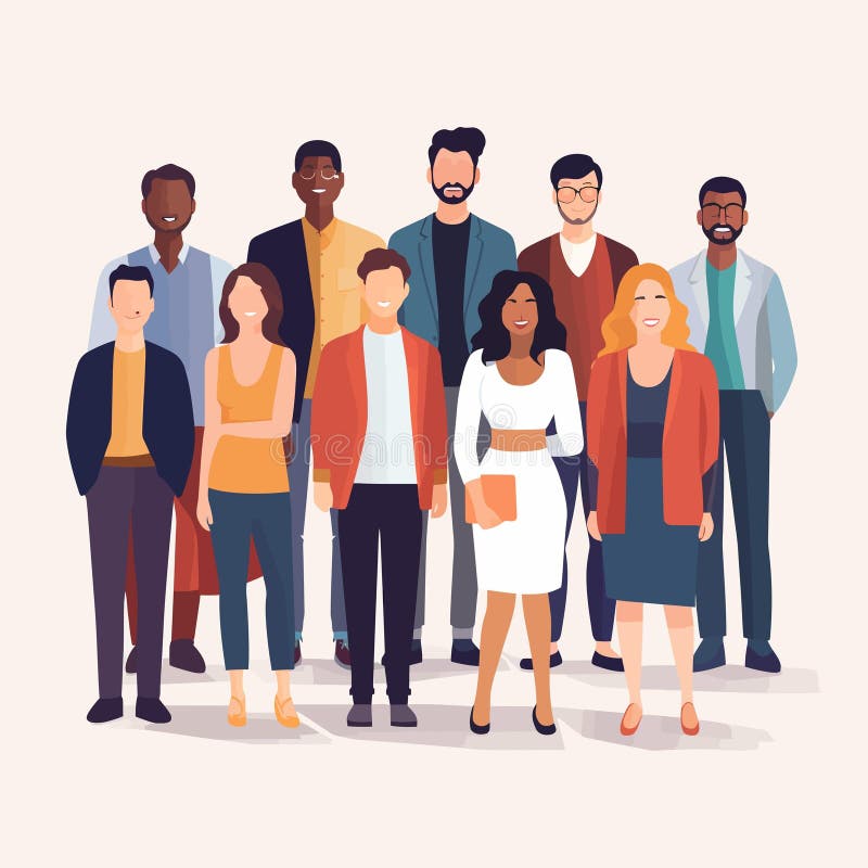 Diverse Group of People Vector Flat Isolated Illustration Stock Vector ...