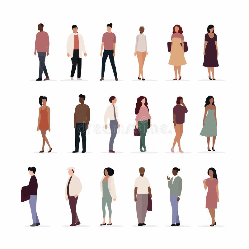 Diverse Group of People Vector Flat Isolated Illustration Stock Vector ...