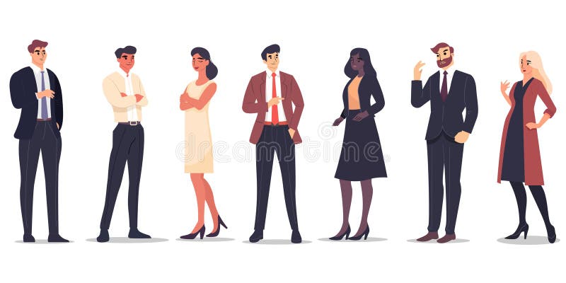 A Diverse Group of Professional Business People Stock Vector ...