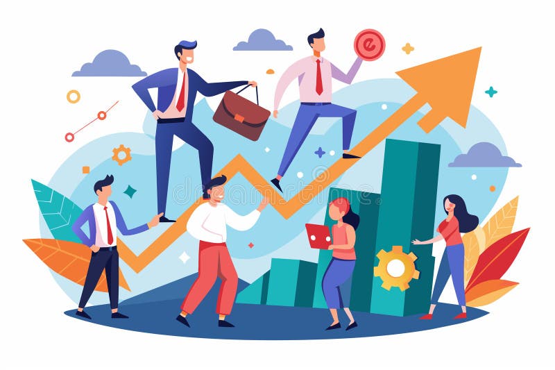 A Diverse Group of Professionals Collaborates in a Dynamic Environment ...