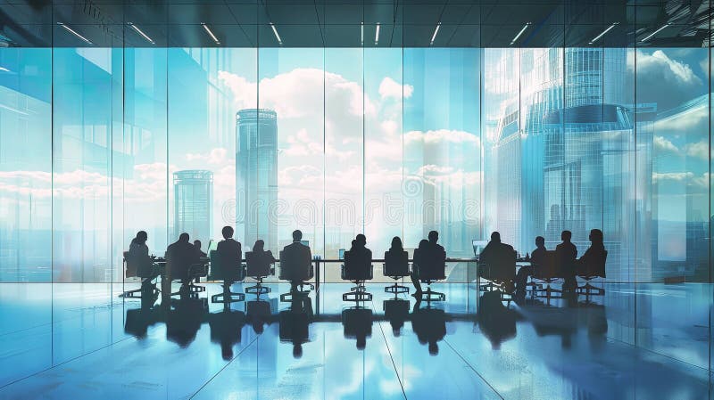 A Diverse Group of Professionals Engage in a Dynamic Management Meeting ...