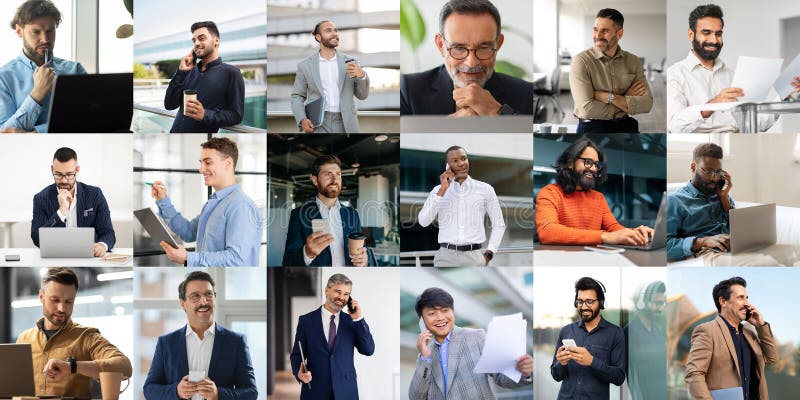 Diverse Group of Professionals Engaged in Office Work Stock Image ...