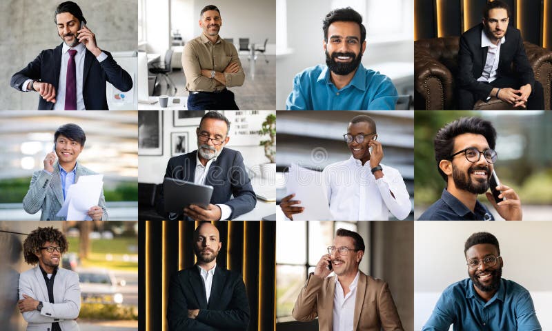 Diverse Group of Professionals Engaged in Various Office Activities ...