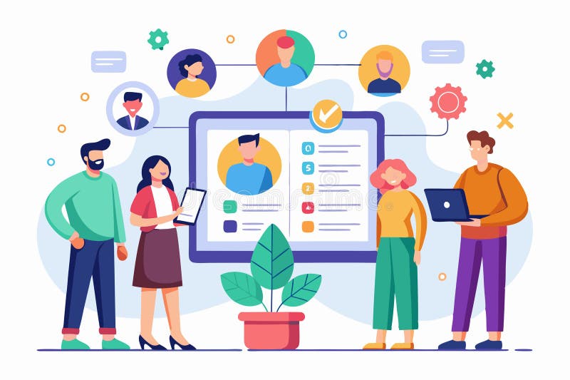 A Diverse Group of Professionals Engages in Cohort Analysis Using ...