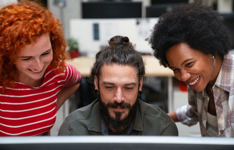 Diverse Group of Professionals Meeting in Office. it Programmers Use ... Diverse Group of Professionals Meeting in Office. it Programmers Use ...