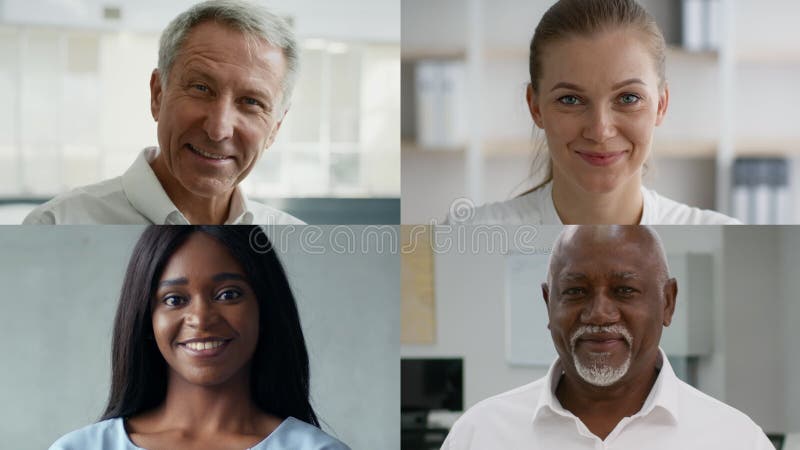 Diverse Group of Professionals Smiling and Collaborating in a Modern ...