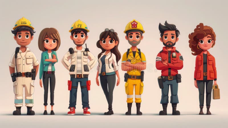 Diverse Group Construction People Stock Illustrations – 345 Diverse ...