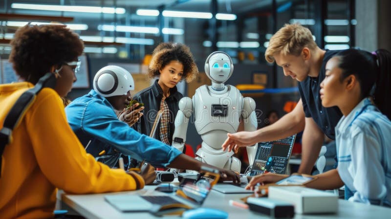 A Diverse Group of Students are Engaged in Learning in a ...